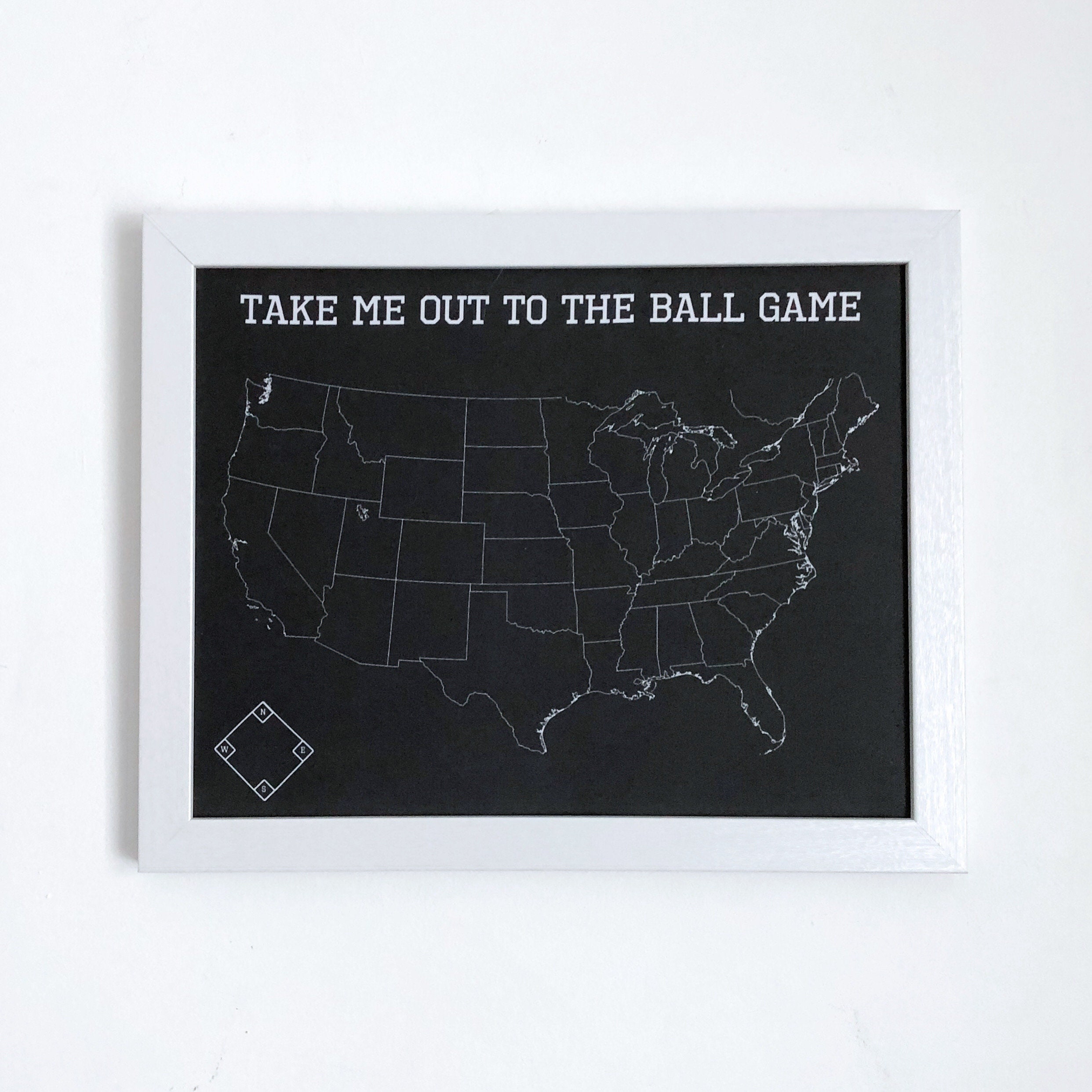 Baseball Push Pin Map MLB Ballpark Map Baseball Map - Etsy Canada