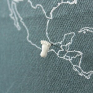 Footprint Map Pin |foot Map Marker | Push Pin | Map Tack - Etsy