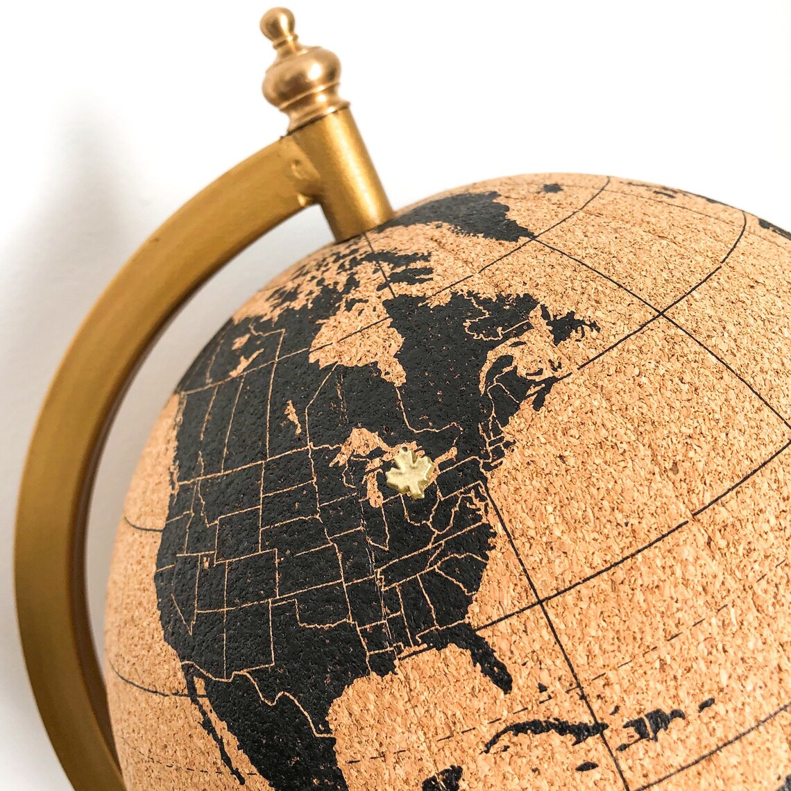 Maple Leaf Map Pin Map Push Pins - Etsy