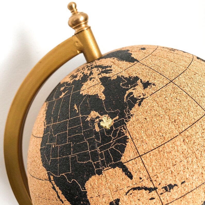 Maple Leaf Map Pin Map Push Pins - Etsy