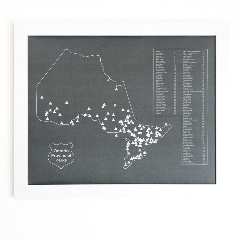 Ontario Provincial Parks Map | Map for Pins, Printed on Fabric and ...