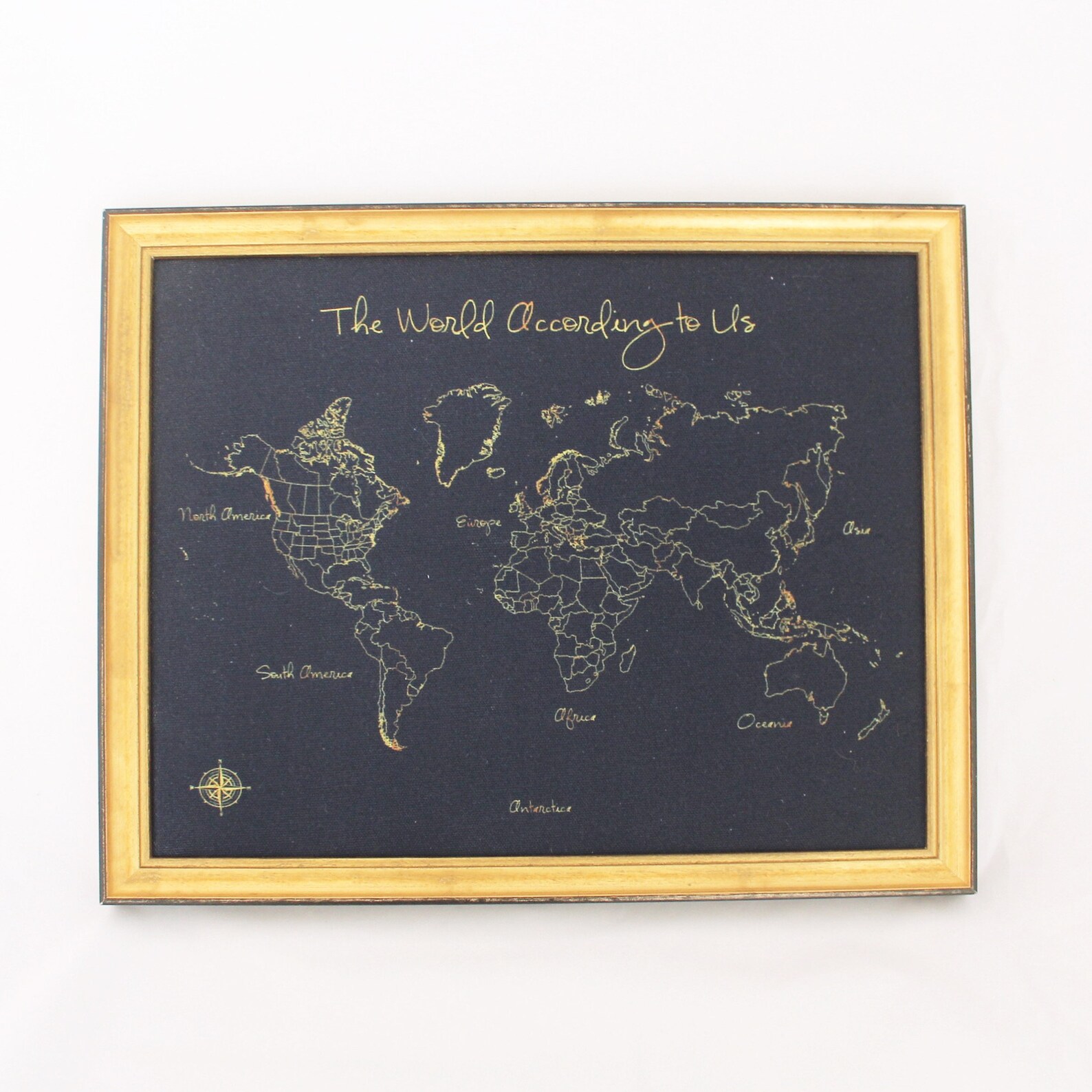 Custom Modern World Travel Map Framed Customizable | Etsy