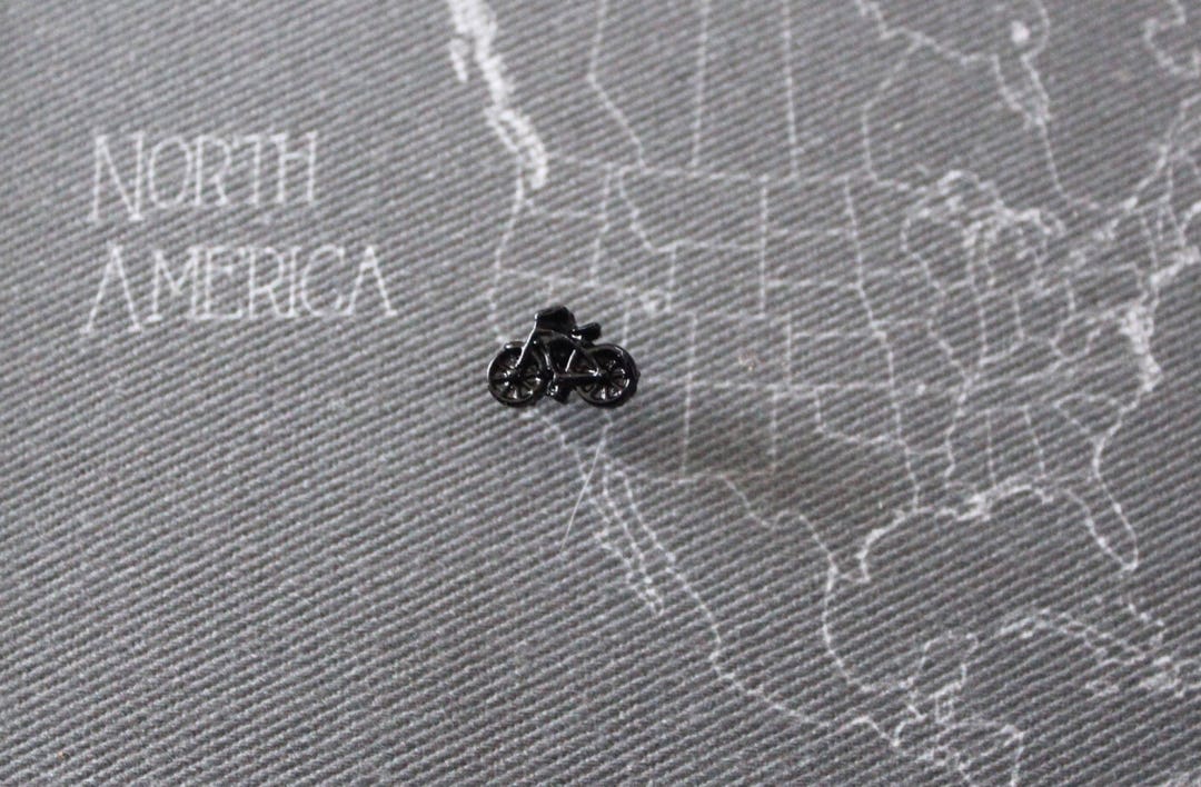 Bicycle Map Pin | Map Marker |push Pin | Handmade Bike Map Tack - Etsy