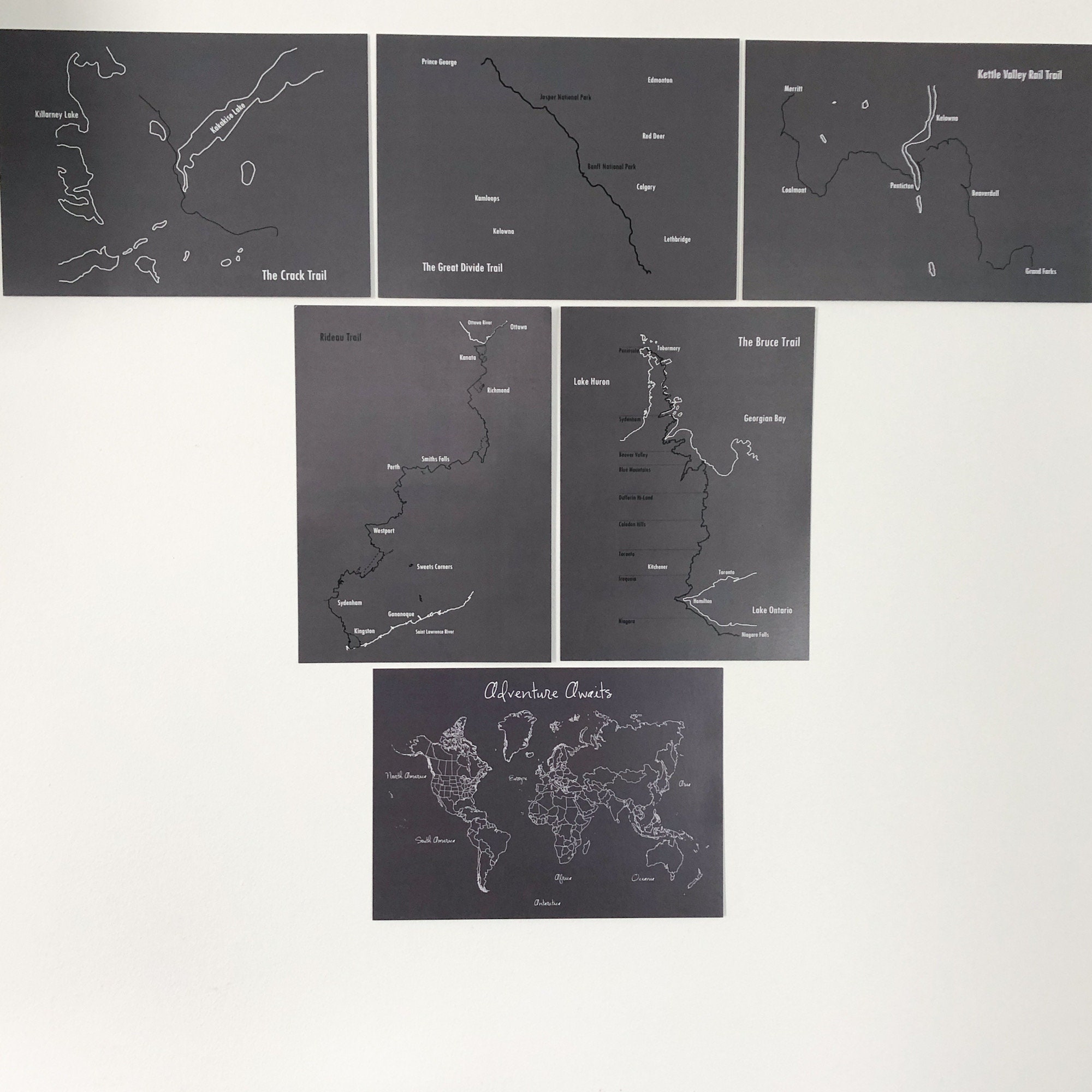 Great Divide Trail Map Prints, Printed Maps of the Great Divide Trail ...
