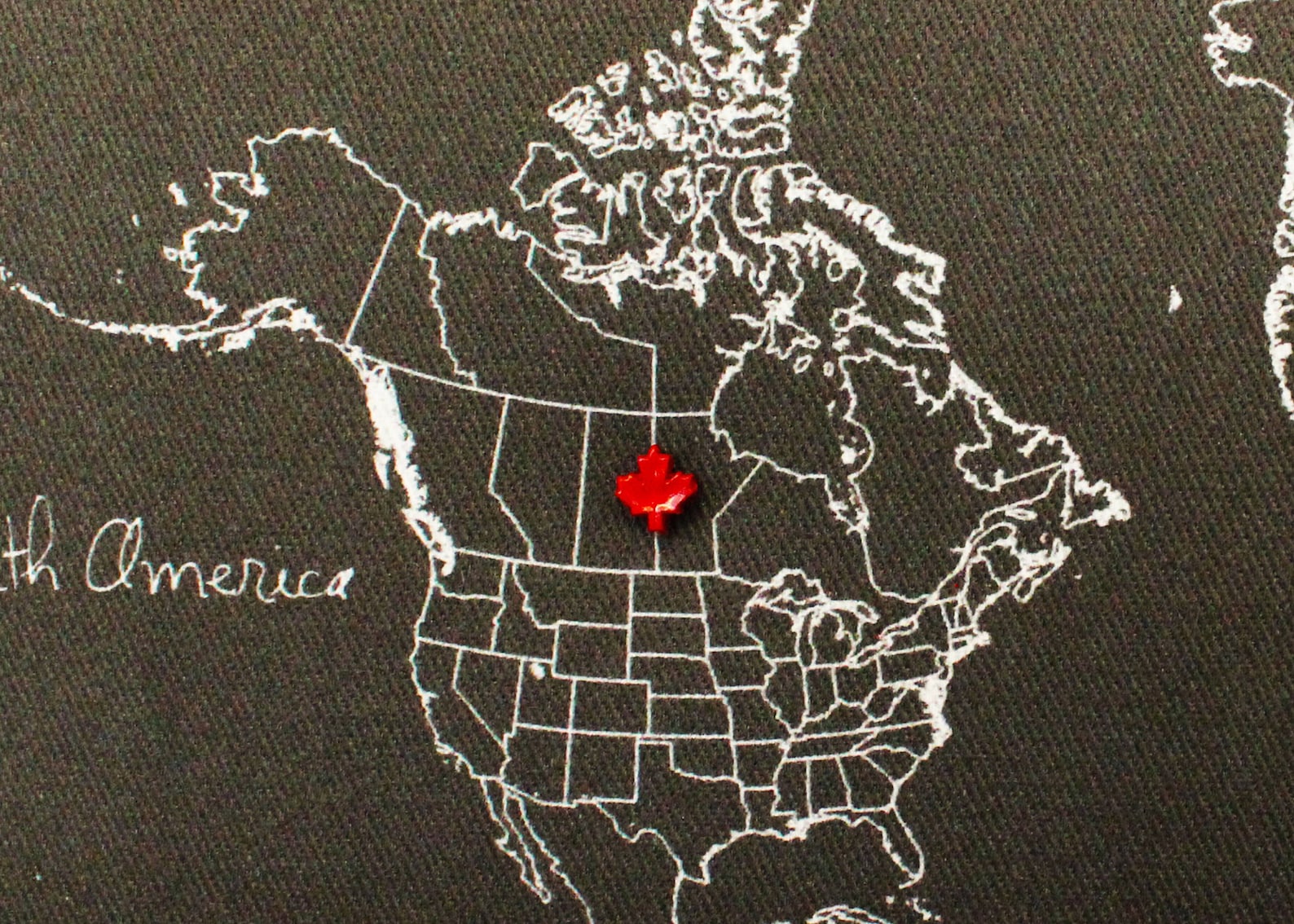 Maple Leaf Map Pin Map Push Pins - Etsy