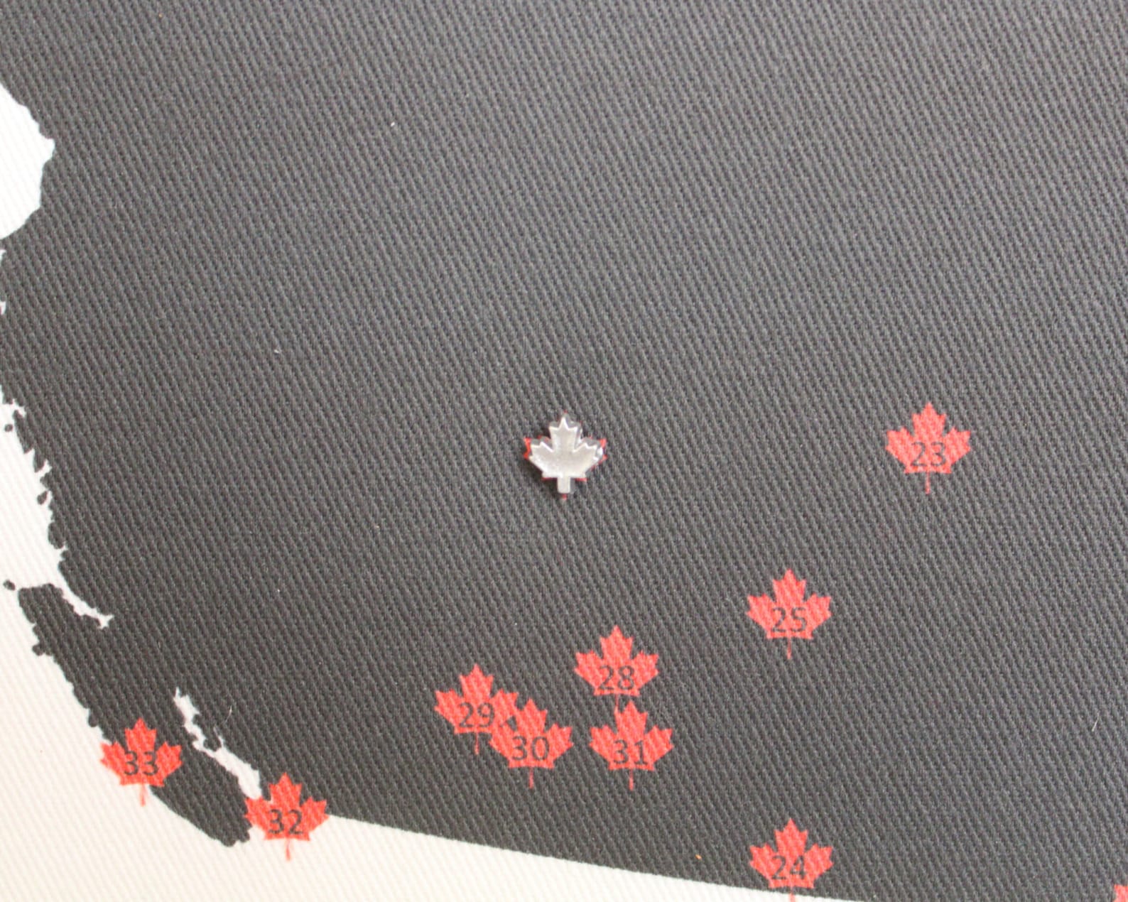 Maple Leaf Map Pin Map Push Pins - Etsy