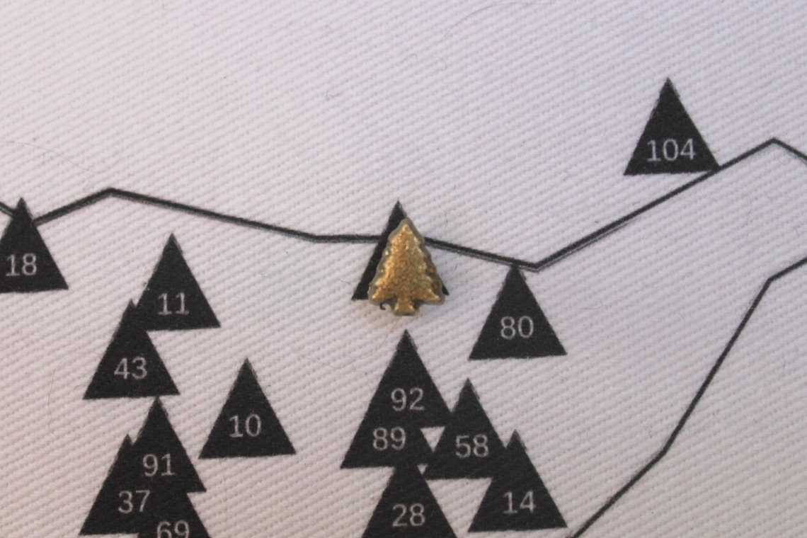 Tree Map Pin Map Marker Push Pins Fir Tree National Park | Etsy