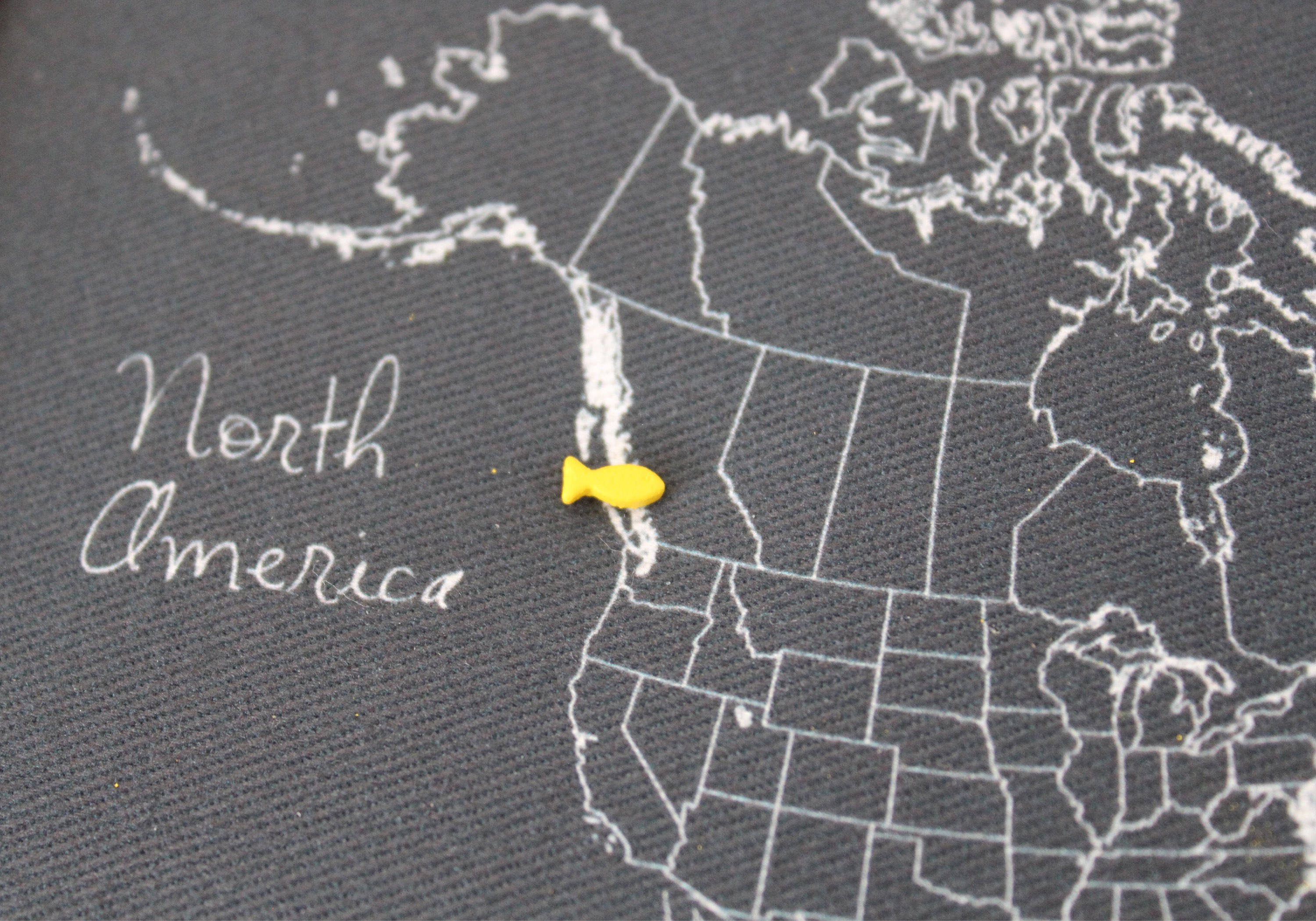 Fish Map Pin Map Marker Push Pin National Park Map | Etsy