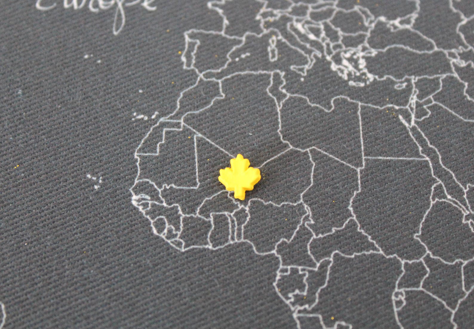Maple Leaf Map Pin Map Push Pins - Etsy