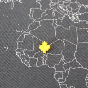 Maple Leaf Map Pin, Map Push Pins - Etsy
