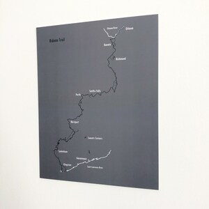 Rideau Trail Map Postcard Prints, Printed Maps of the Rideau Trail in ...