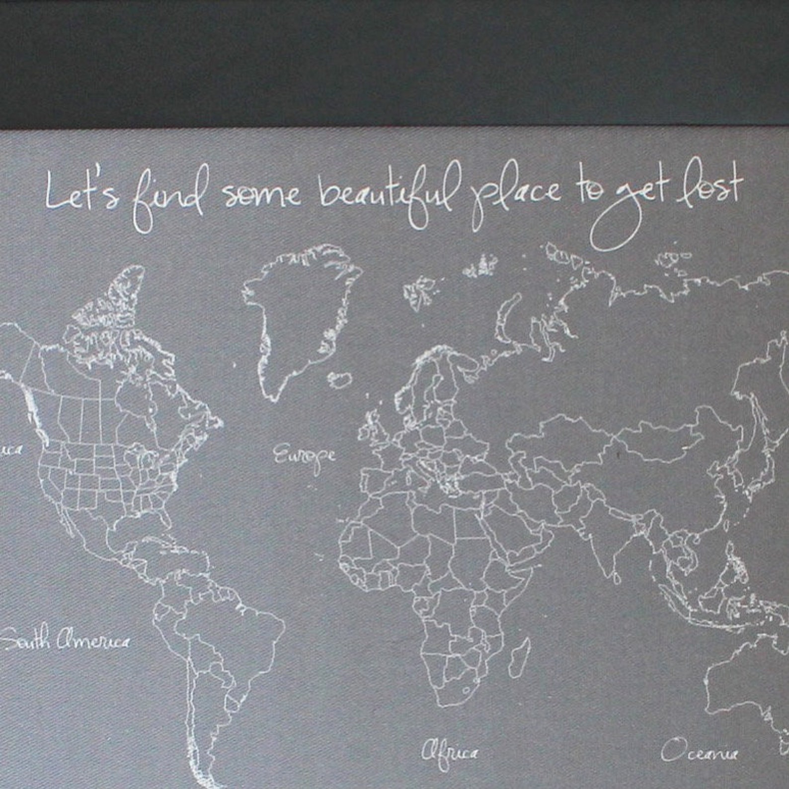 Custom Modern World Travel Map Framed Customizable | Etsy