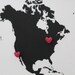 Handmade Heart Map Pins Miniature Map Tacks in Heart Shape - Etsy