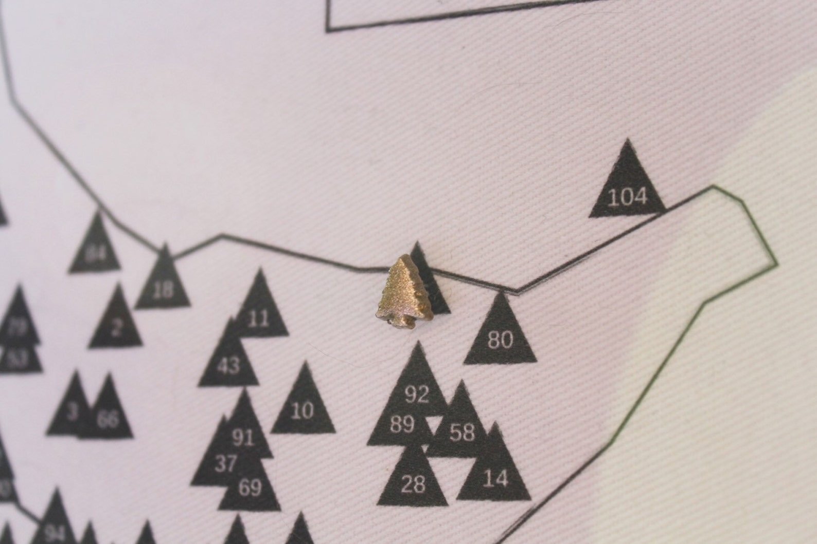 Tree Map Pin Map Marker Push Pins Fir Tree National Park | Etsy