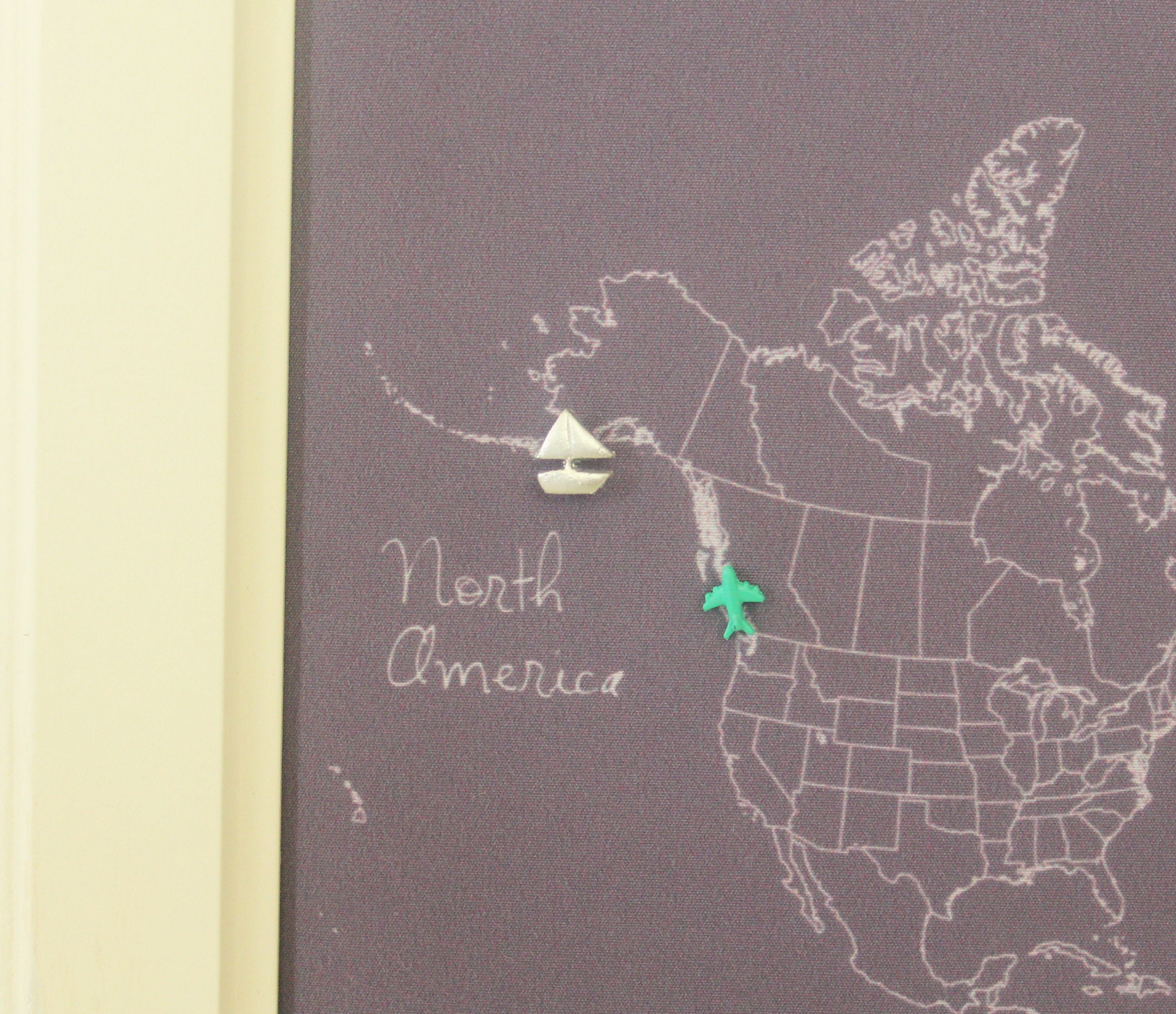 Custom Modern World Travel Map Framed Customizable | Etsy