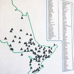 Ontario Provincial Parks Map | Map for Pins, Printed on Fabric and ...
