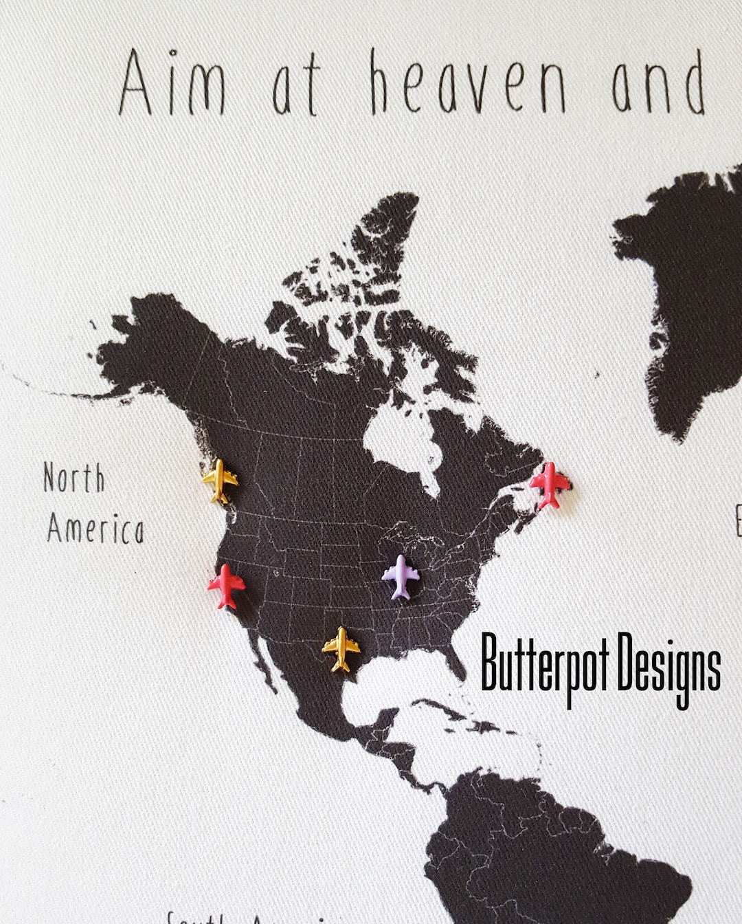 Bulk Airplane Map Pins | Map Marker | Push Pin | Handmade Plane Map ...