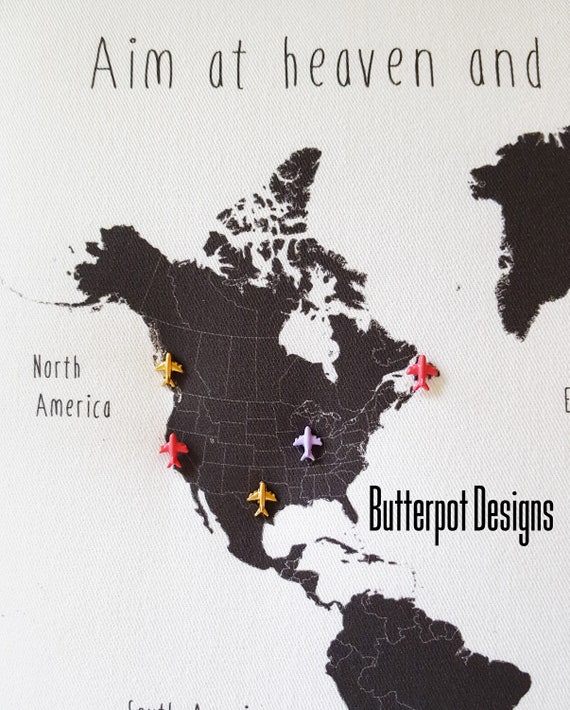 Bulk Airplane Map Pins Map Marker Push Pin Handmade | Etsy