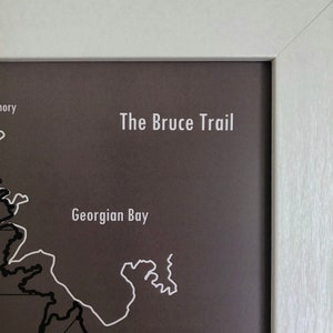 Framed Bruce Trail Map Prints, Printed Maps of the Bruce Trail in ...