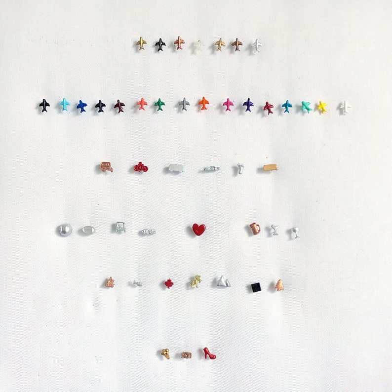 Miniature Airplane Map Marker Push Pins 6 | Etsy