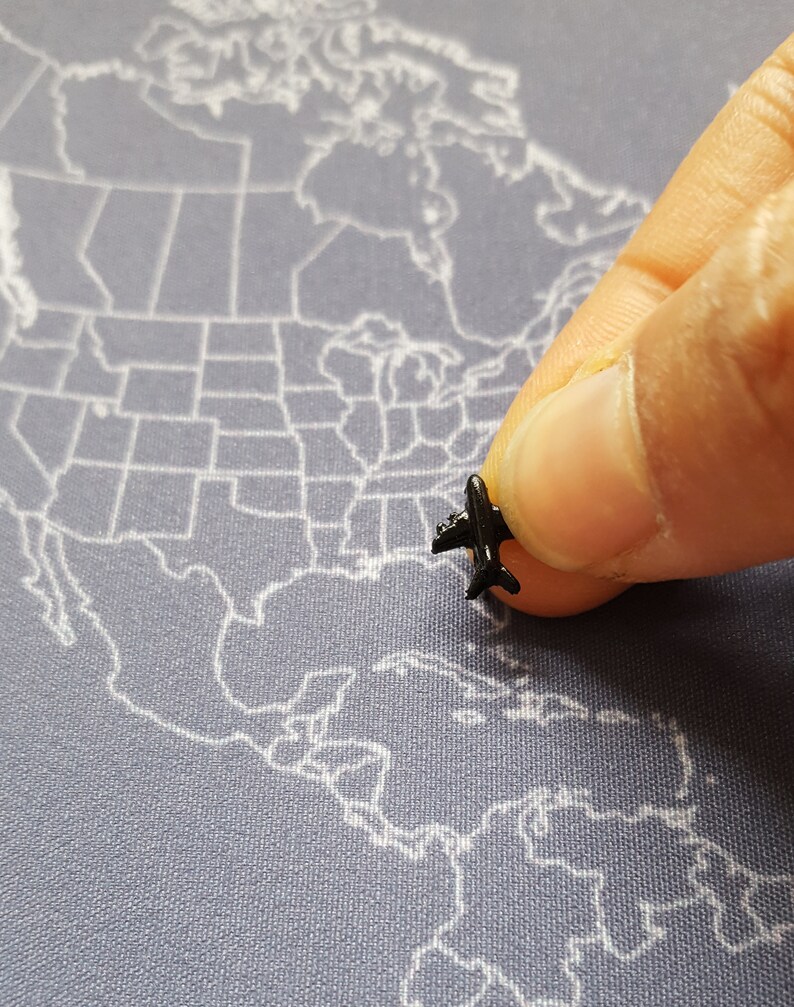 Purple and White World Push Pin Map in 'ultraviolet - Etsy