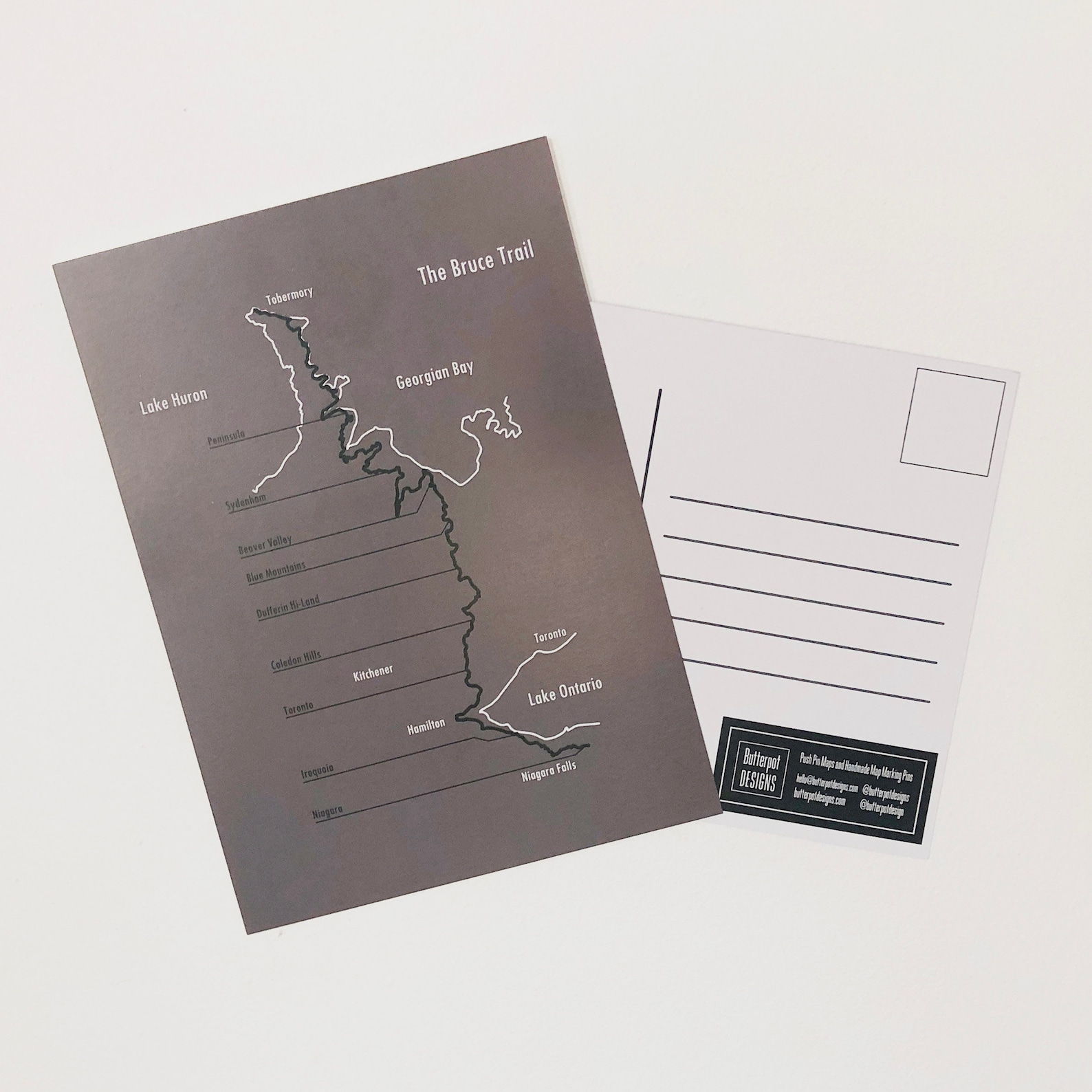 Bruce Trail Map Postcard Prints Printed Maps of the Bruce - Etsy