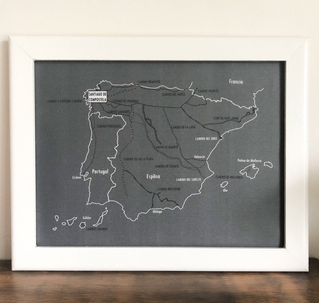 Camino Trail Pinnable Map Ready to Ship - Etsy