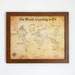 Custom Antique Style Fabric Push Pin World Travel Map - Etsy