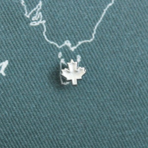 Maple Leaf Map Pin, Map Push Pins - Etsy