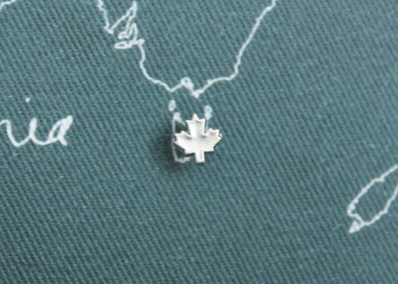 Maple Leaf Map Pin Map Push Pins - Etsy