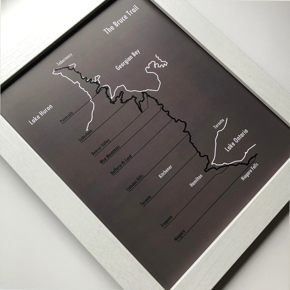 Bruce Trail Map Postcard Prints Printed Maps of the Bruce | Etsy