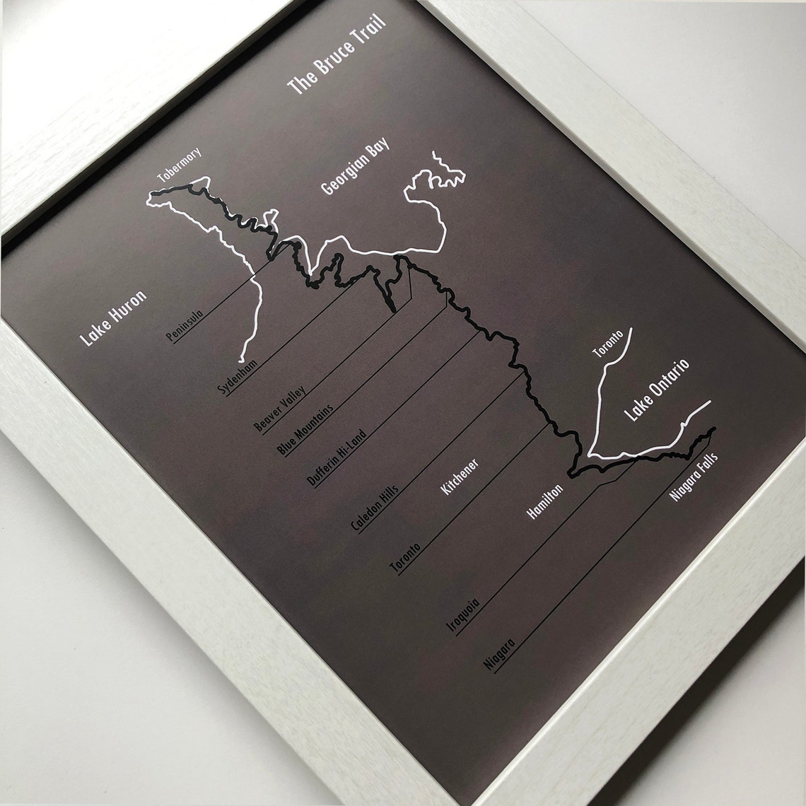 The Bruce Trail Map Prints Printed Maps of the Bruce Trail in - Etsy Canada
