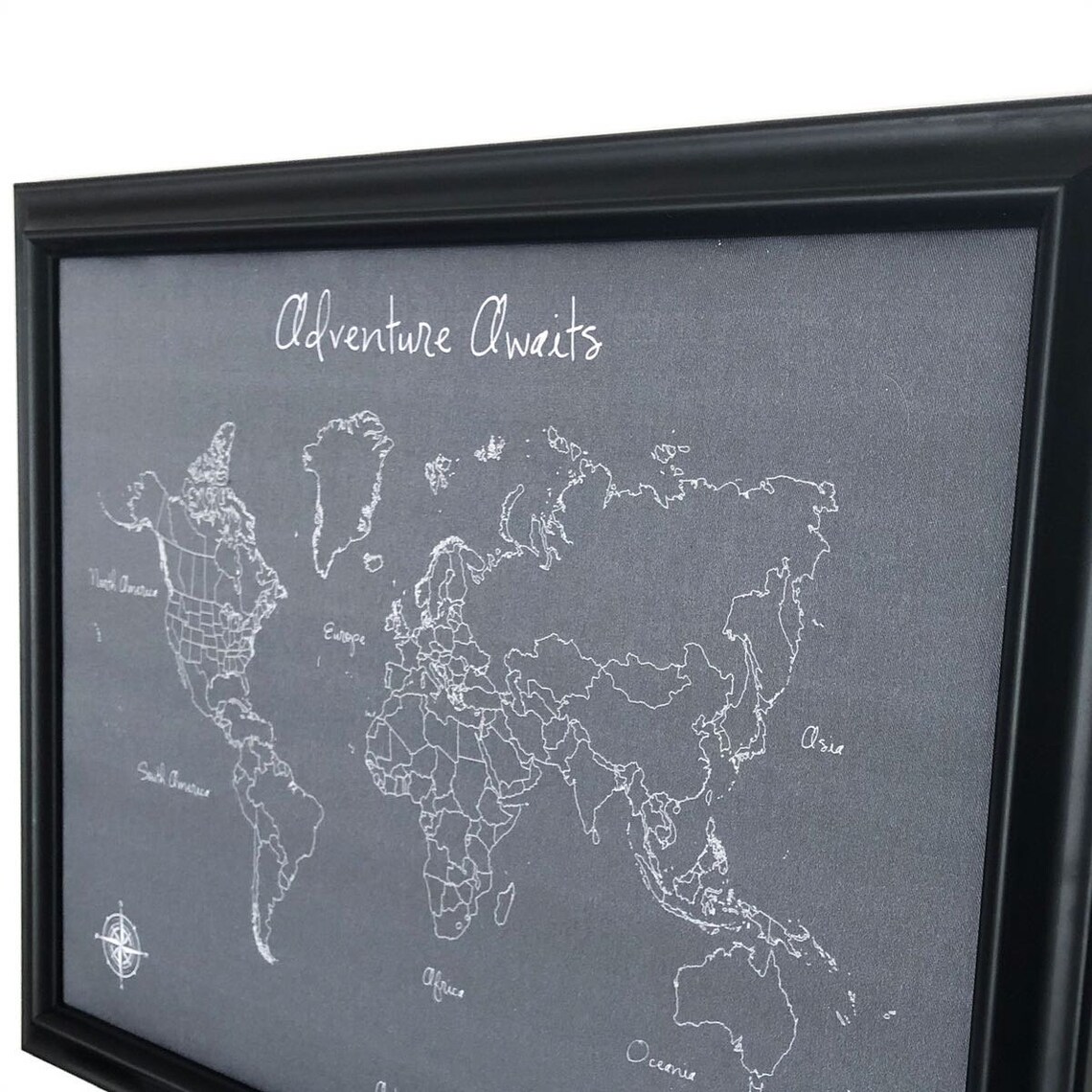 Custom Modern World Travel Map Framed Customizable - Etsy