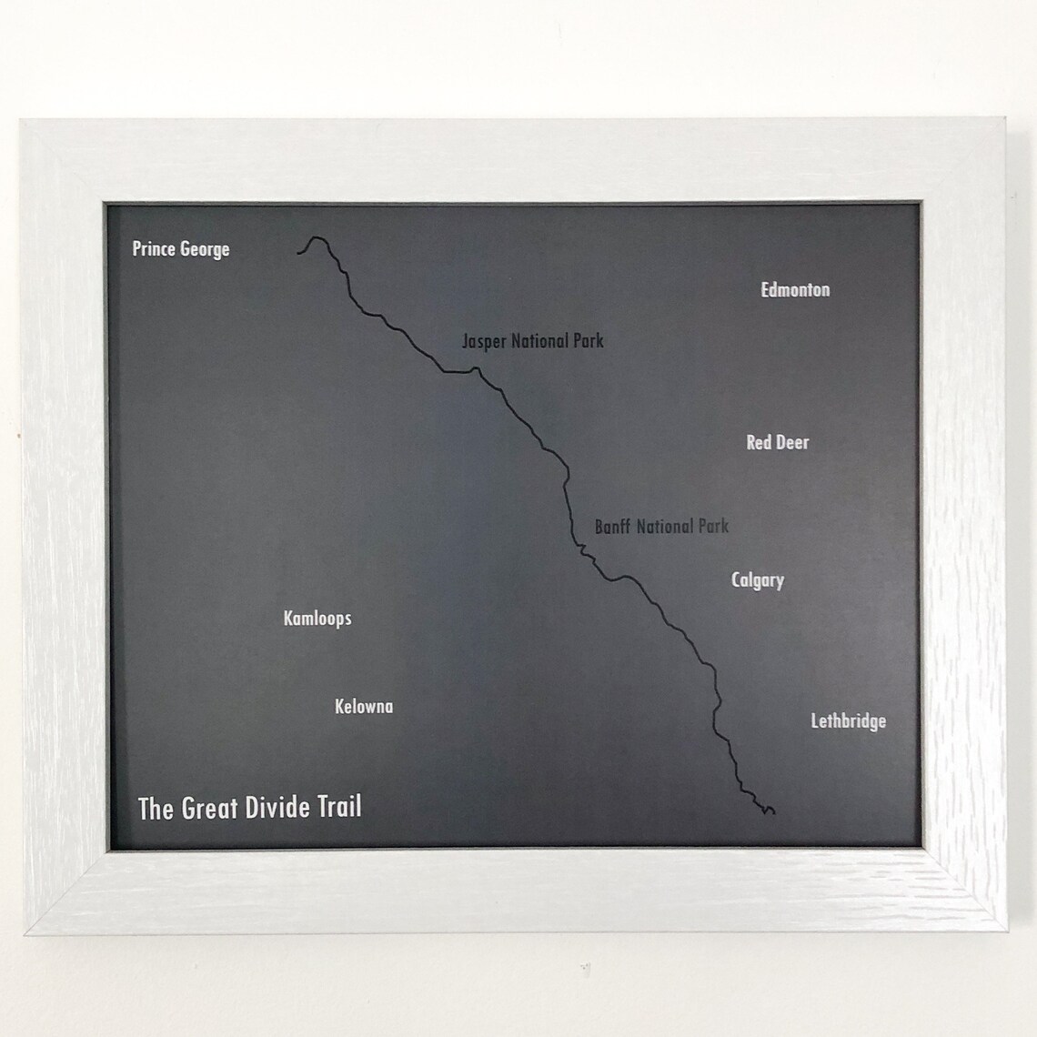 Great Divide Trail Map Prints Printed Maps of the Great - Etsy
