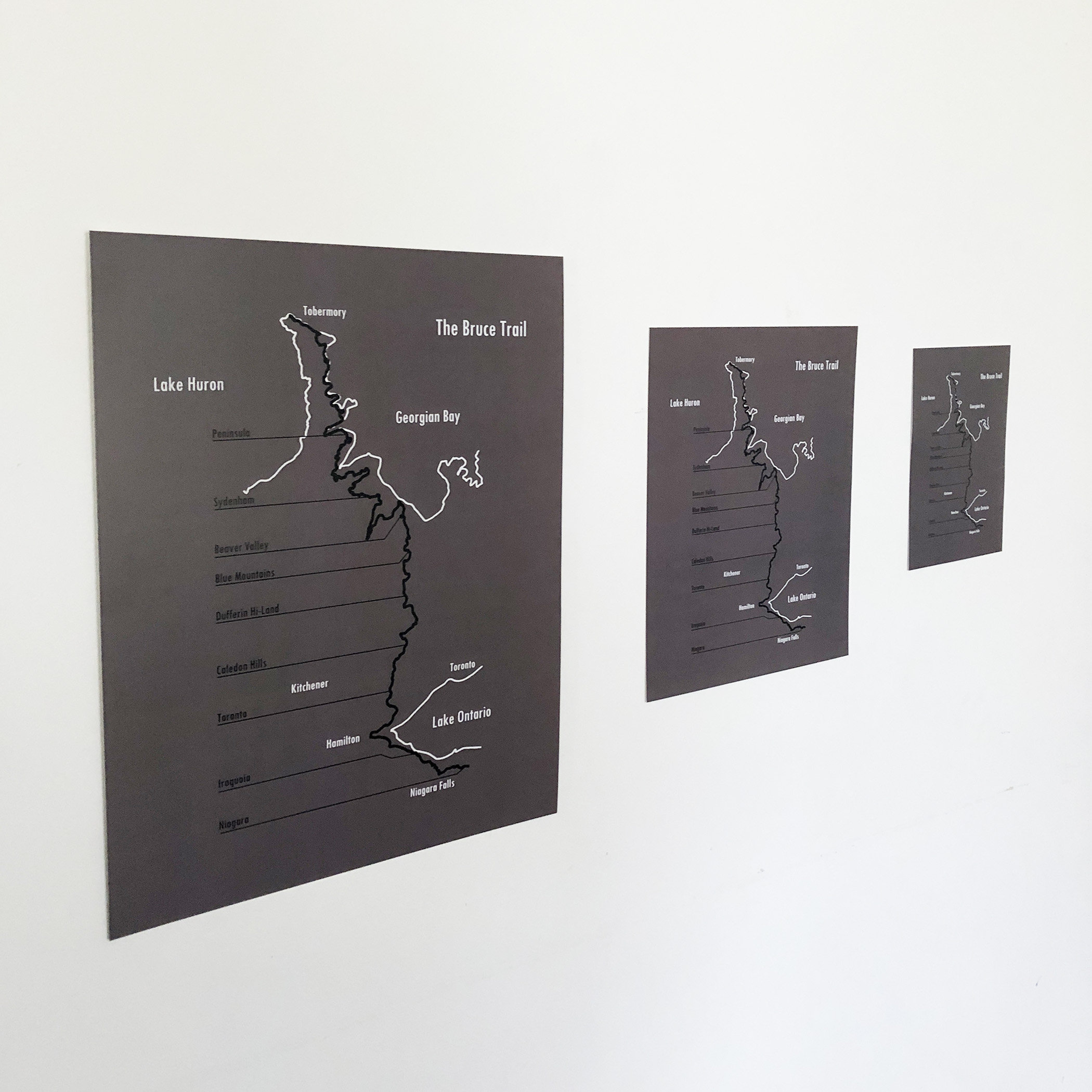 The Bruce Trail Map Prints Printed Maps of the Bruce Trail in | Etsy Canada