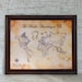 Custom Antique Style Fabric Push Pin World Travel Map - Etsy