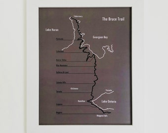 The Bruce Trail Map Prints Printed Maps of the Bruce Trail in | Etsy Canada