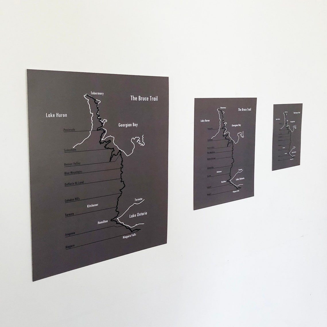 Bruce Trail Map Postcard Prints Printed Maps of the Bruce | Etsy