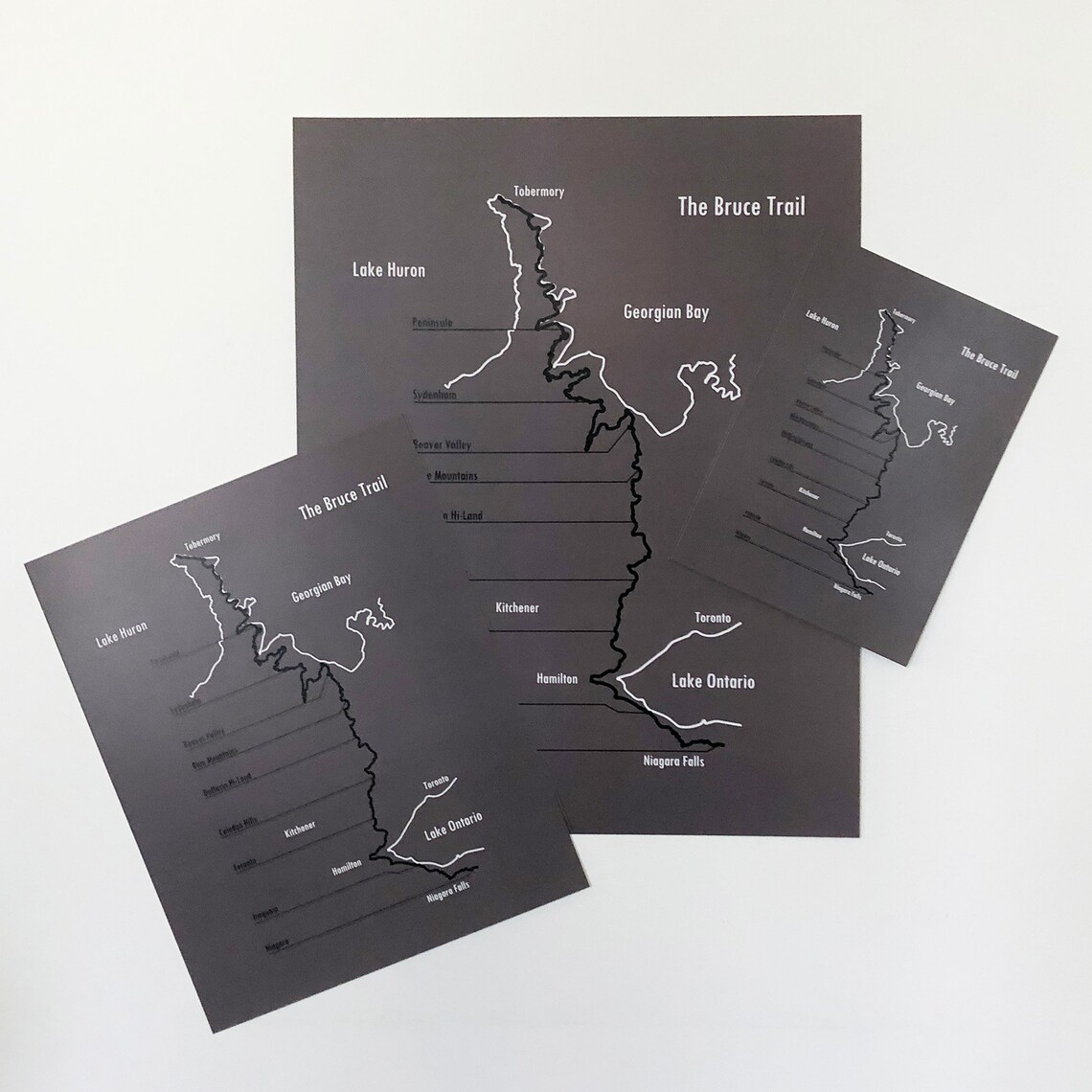 Bruce Trail Map Postcard Prints Printed Maps of the Bruce | Etsy