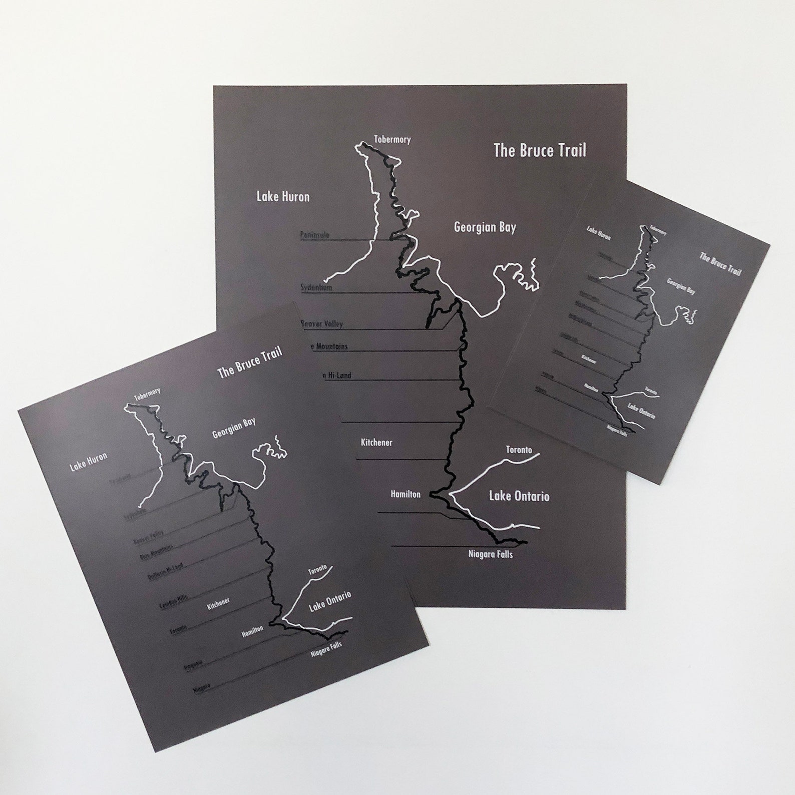 Bruce Trail Map Postcard Prints Printed Maps of the Bruce | Etsy