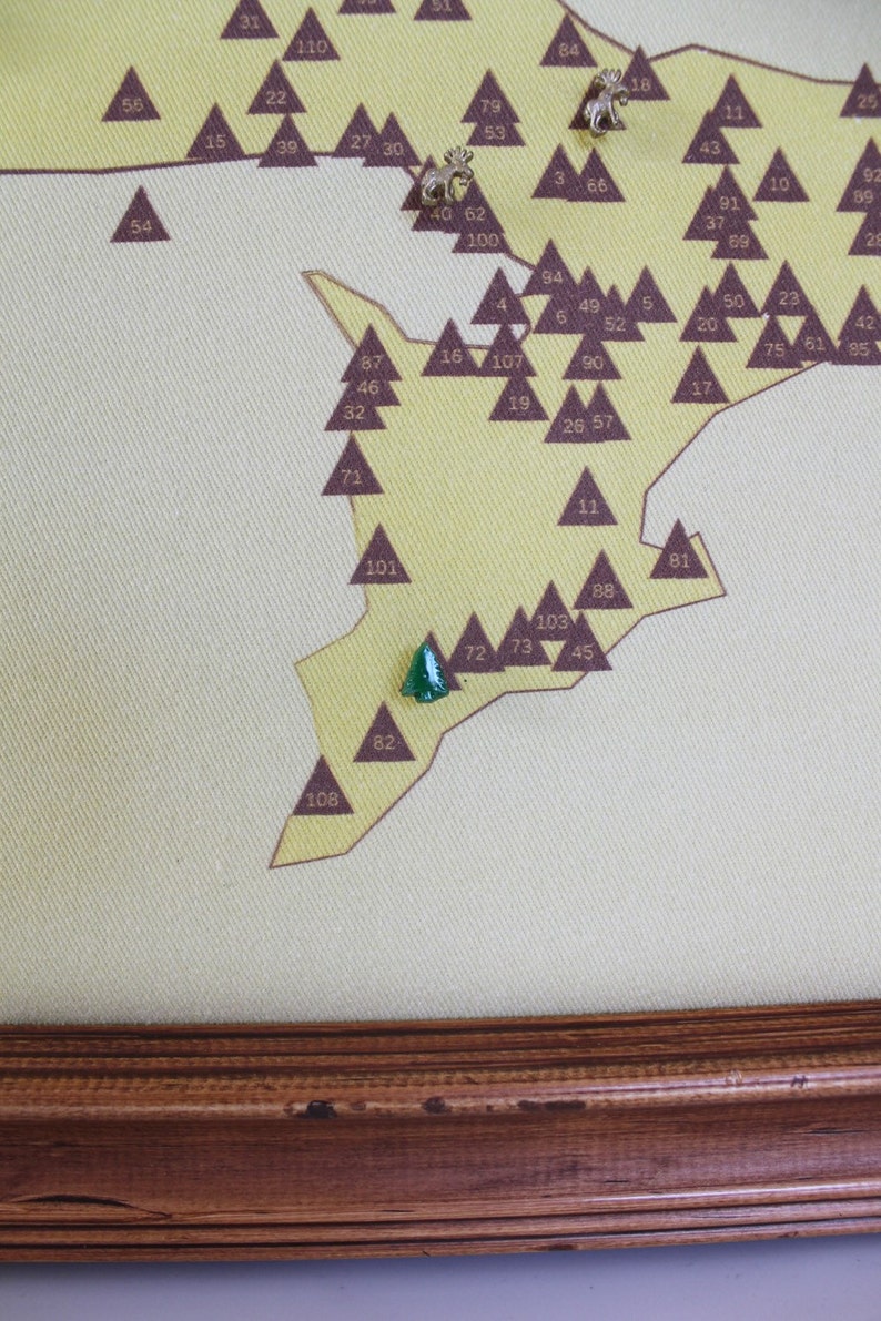 Tree Map Pin Map Marker Push Pins Fir Tree National Park - Etsy Canada