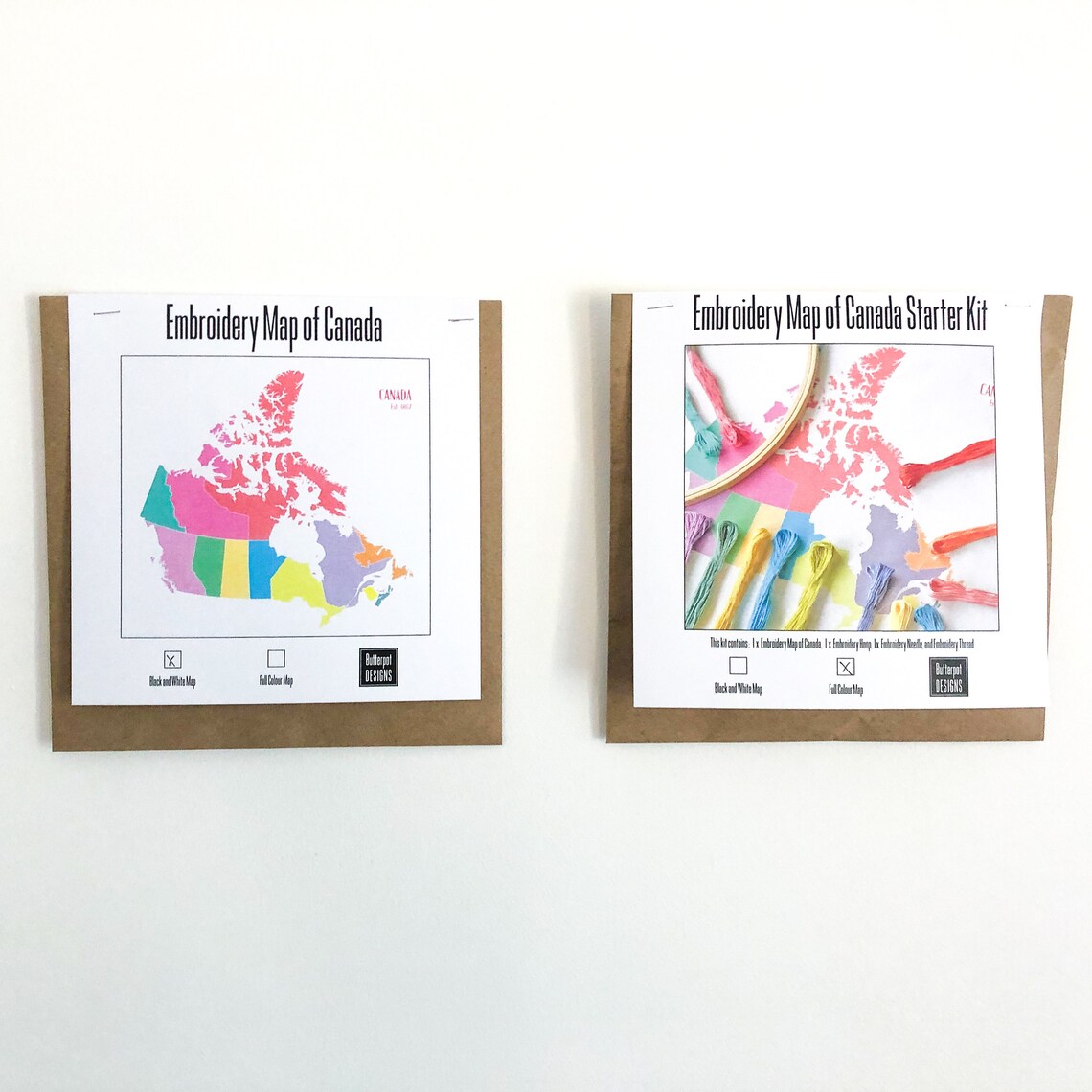 Embroidery Maps of Canada Embroidery Sampler Map of Canada - Etsy