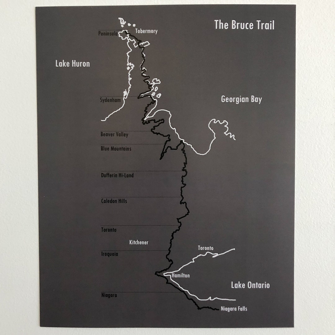 Old Version - the Bruce Trail Map Prints, Printed Maps of the Bruce ...
