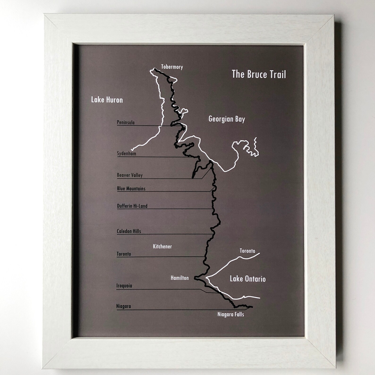 The Bruce Trail Map Prints Printed Maps of the Bruce Trail in | Etsy Canada