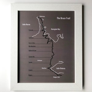 The Bruce Trail Map Prints, Printed Maps of the Bruce Trail in Ontario ...