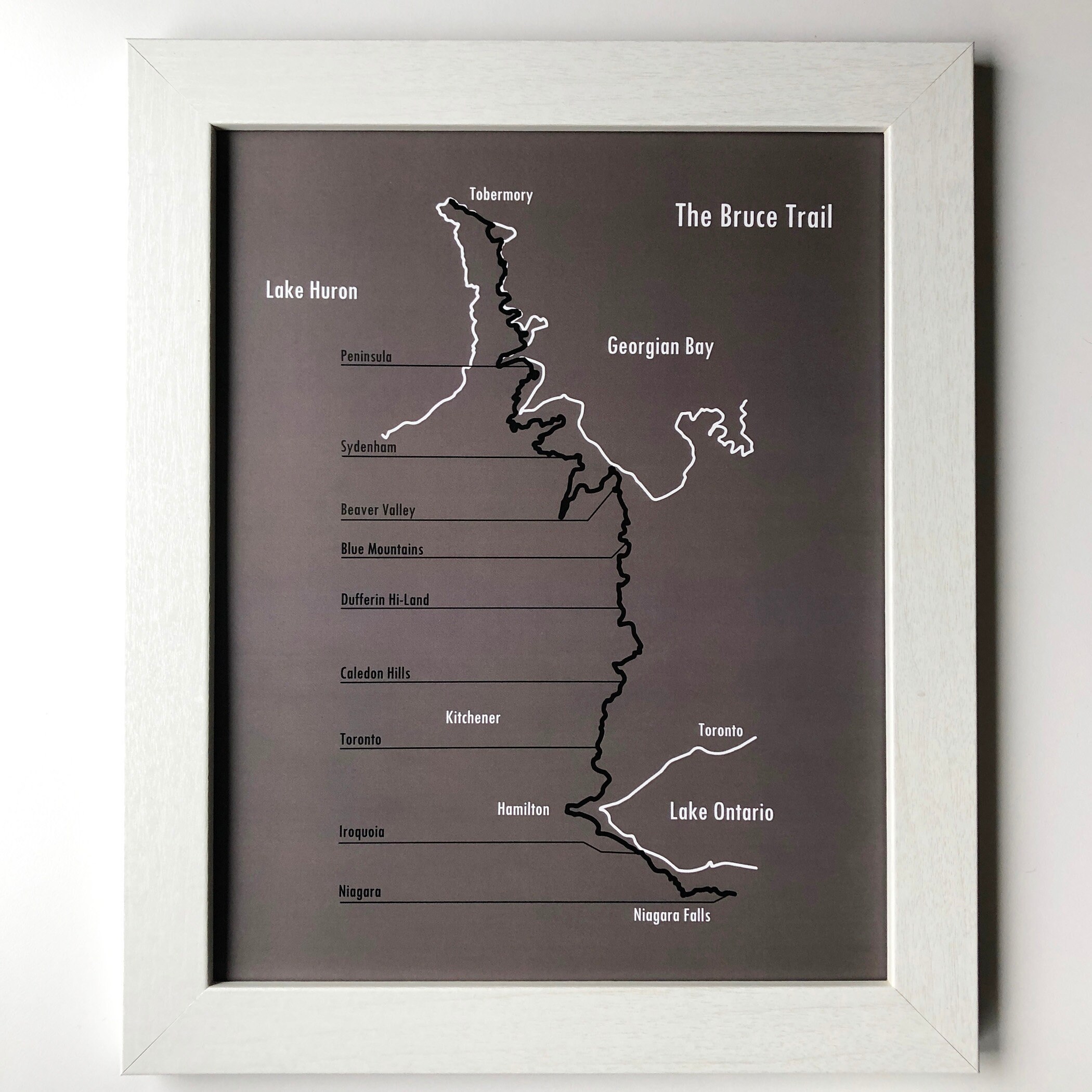 The Bruce Trail Map Prints Printed Maps of the Bruce Trail in | Etsy Canada