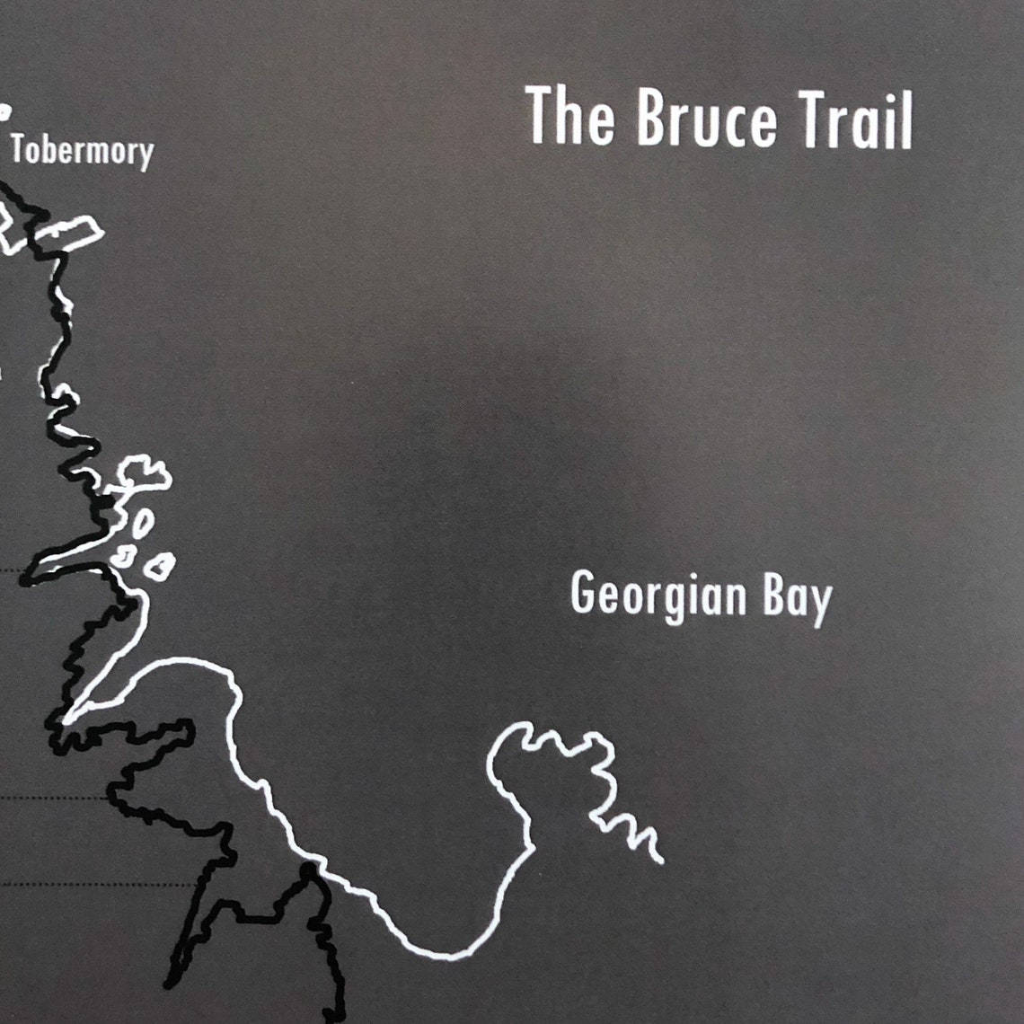 Bruce Trail Map Postcard Prints Printed maps of the Bruce | Etsy