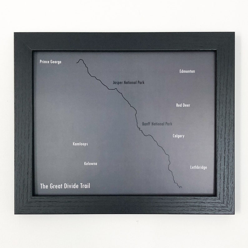 Great Divide Trail Map Prints Printed Maps of the Great - Etsy