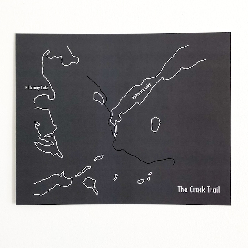 The Crack Trail Map Prints, Printed Maps of the Crack Trail in Ontario ...