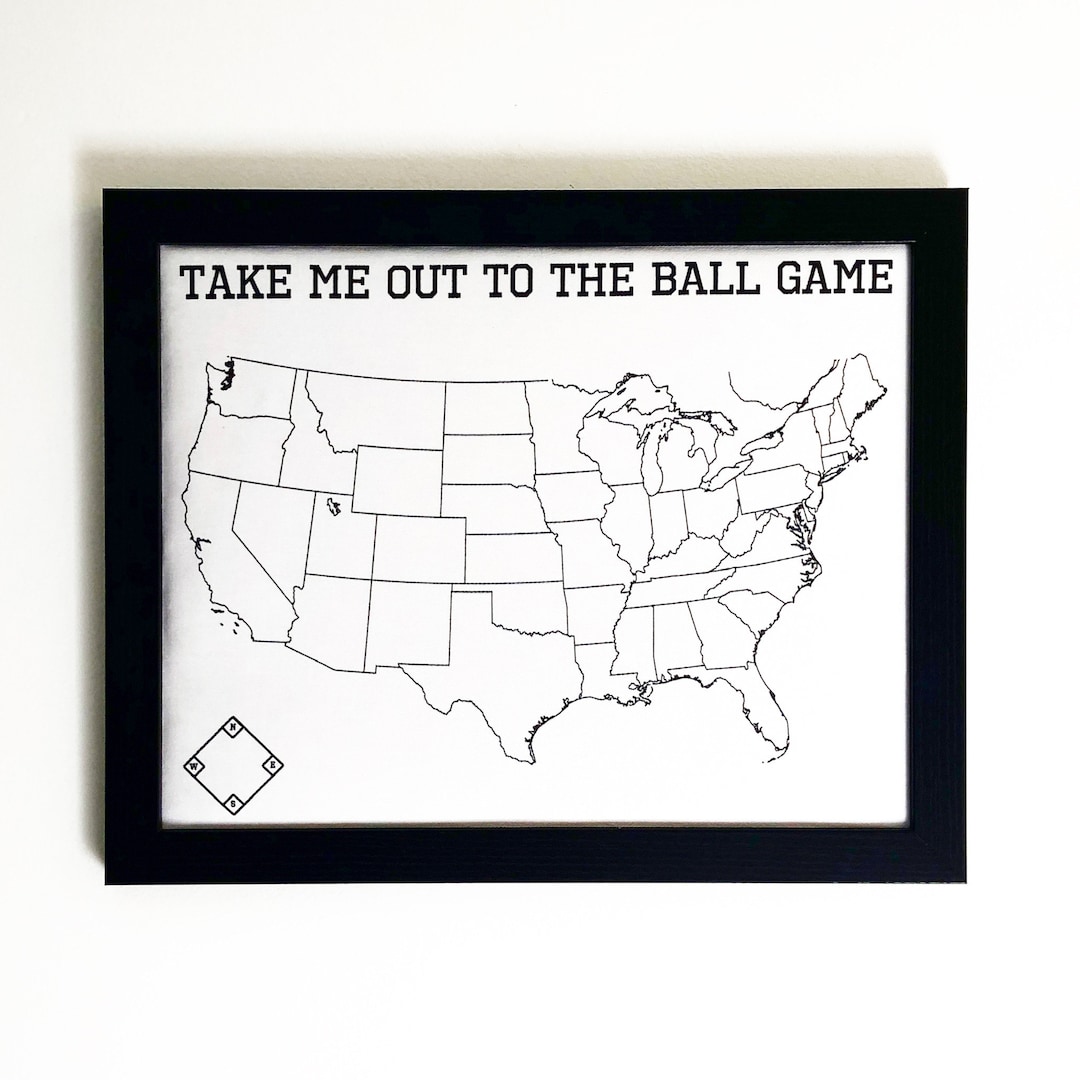 Baseball Push Pin Map | MLB Ballpark Map | Baseball Map - Etsy